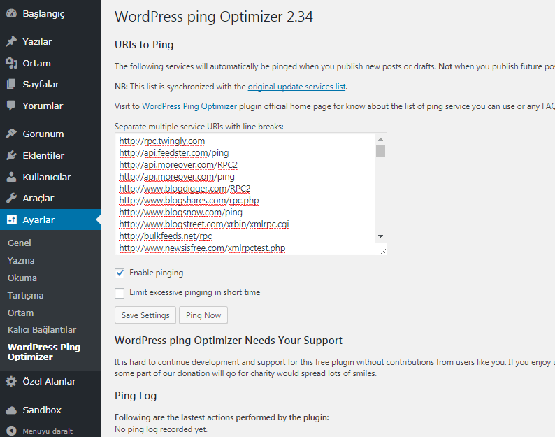WordPress Ping Servisleri 2021 ve Liste Kullanımı - WpGurme